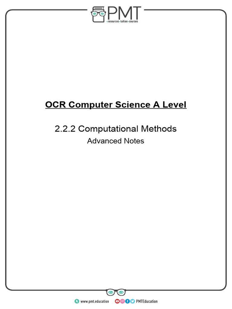 2.2.2. Computational Methods | PDF | Heuristic | Systems Science