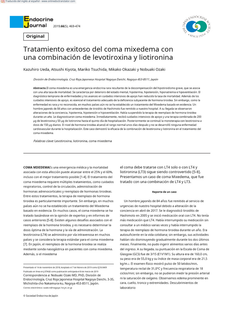Successful Treatment of Myxedema | PDF | Tiroides | Hipotiroidismo