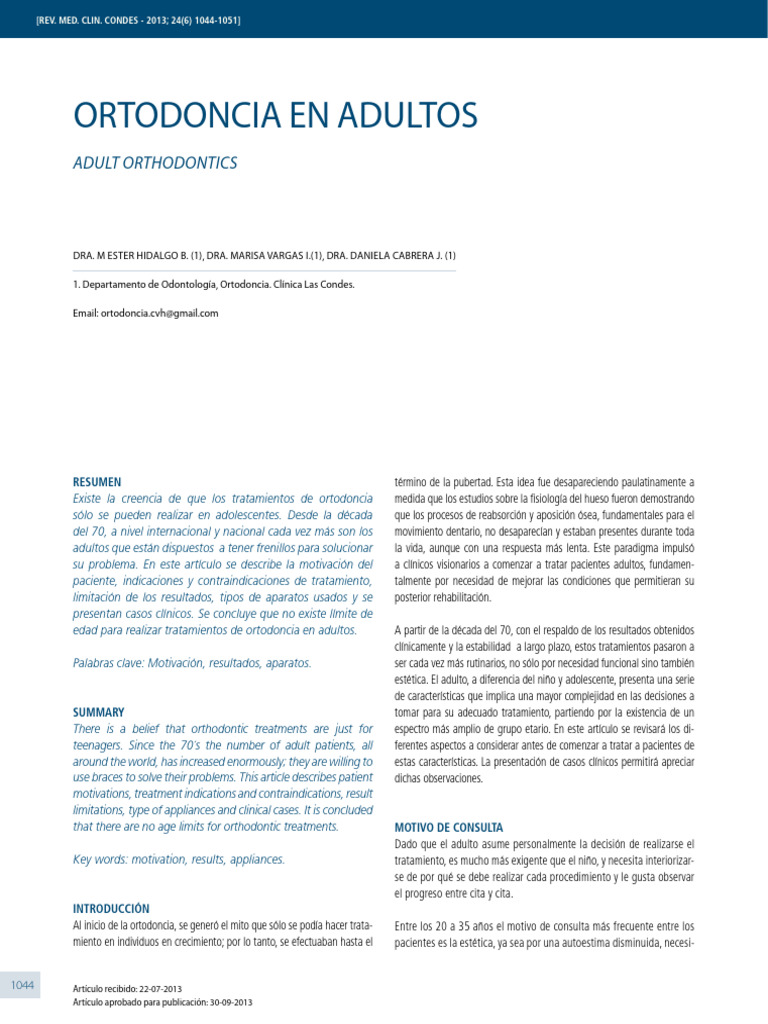Ortodoncia en Adultos: Adult Orthodontics | PDF | Ortodoncia | Ramas de Odontología