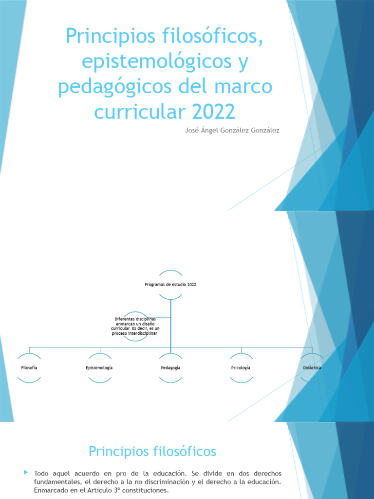 Principios filosóficos, epistemológicos y pedagógicos del marco Jose ...