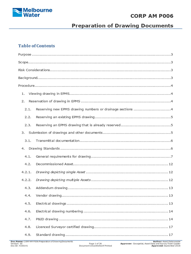 CORP AM P006 Preparation of Drawing Documents | PDF | Business