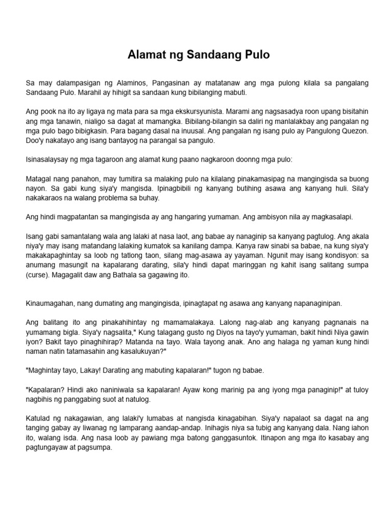 Alamat NG Sandaang Pulo | PDF