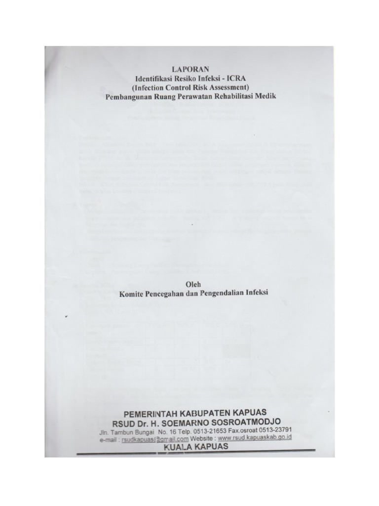 ICRA Pembangunan Ruang Perawatan Rehabilitasi Medik | PDF