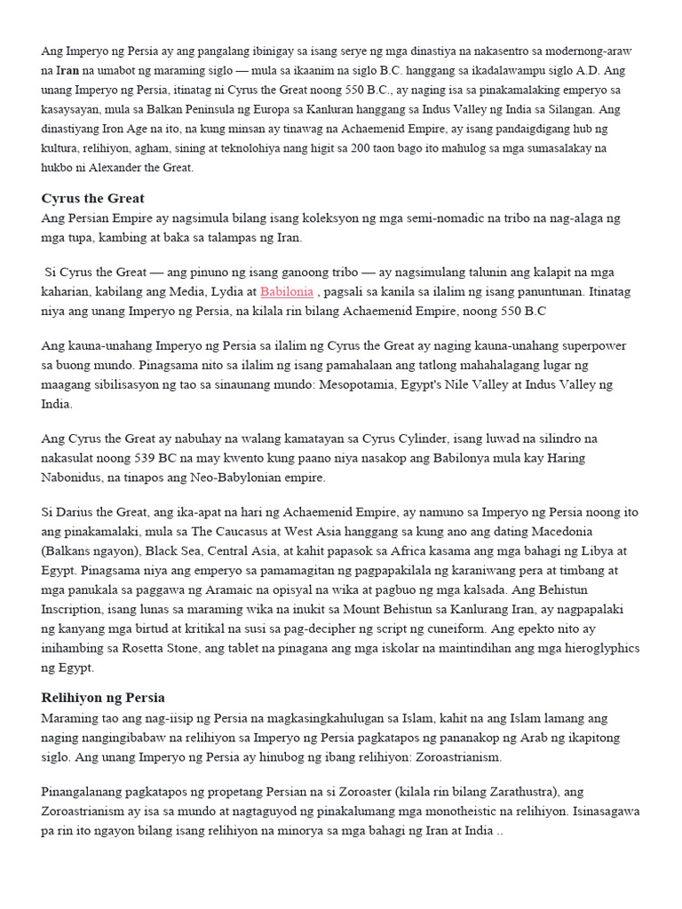 Fil10 q3w1 Persia | PDF