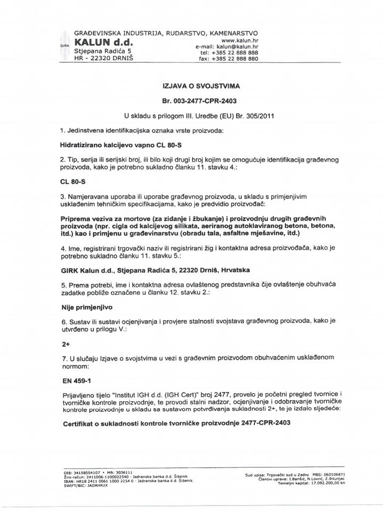 Kalun Vapno - 1 | PDF