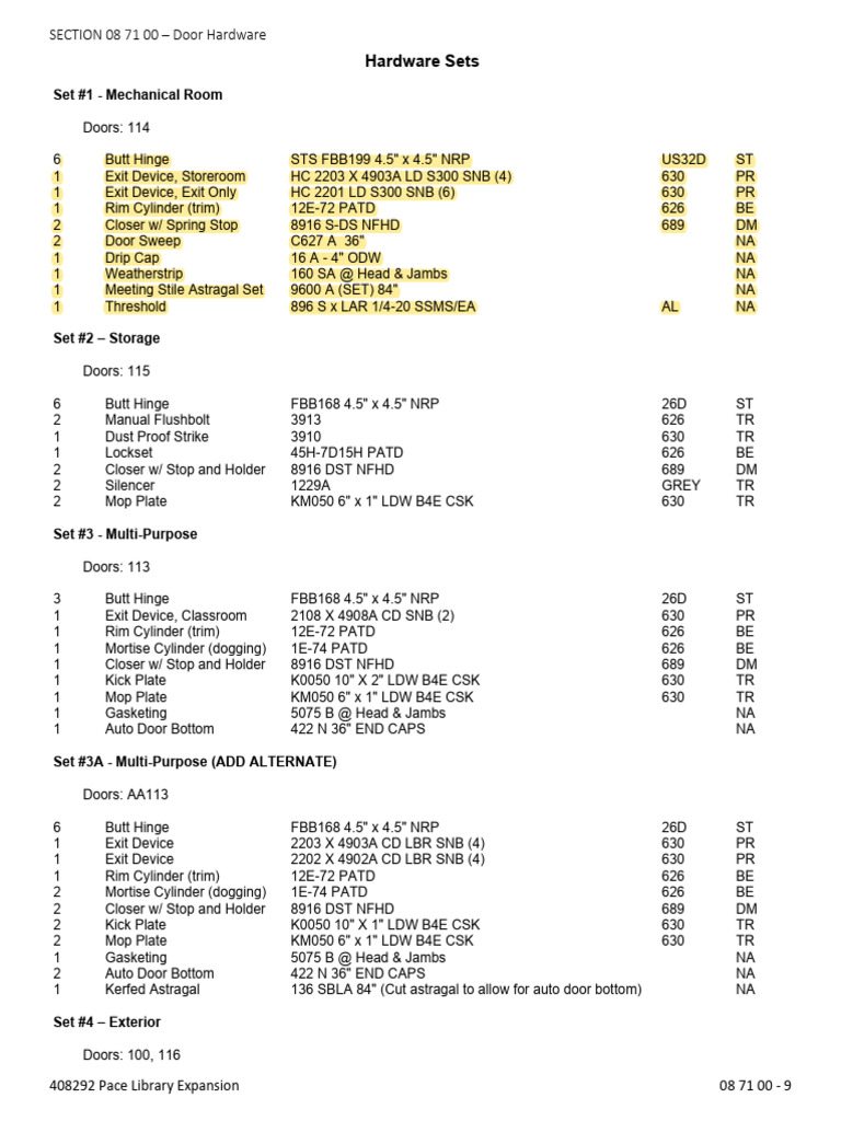 Door Hardwares | PDF | Architectural Elements | Components