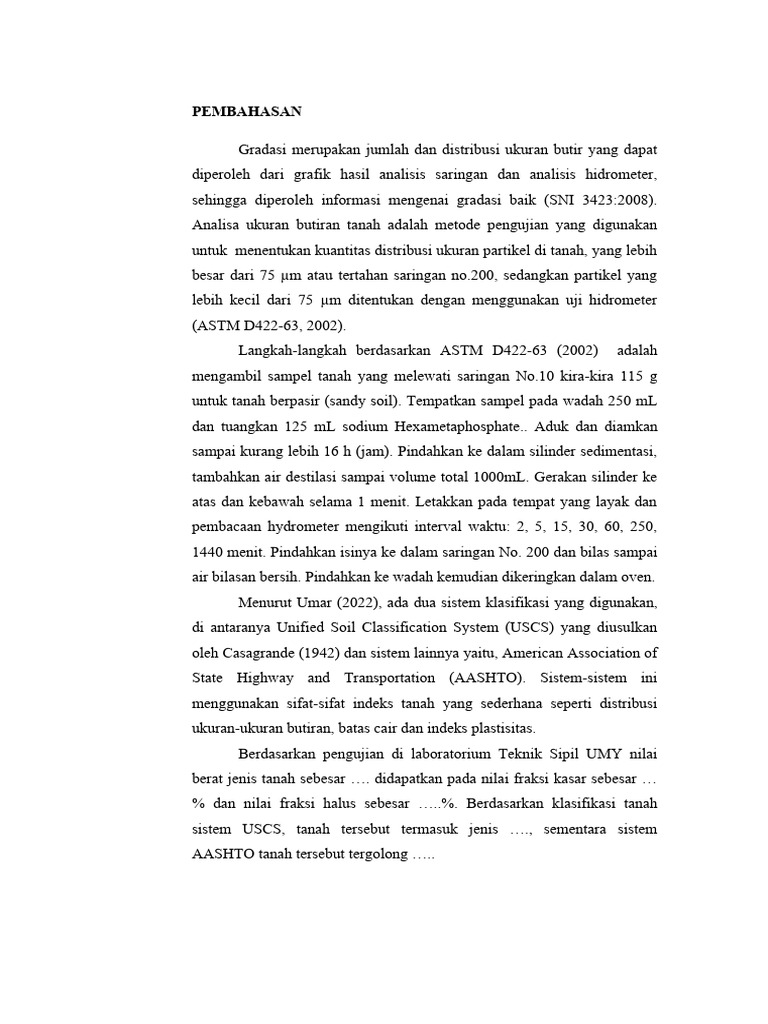 Analisis Gradasi dan Klasifikasi Tanah | PDF