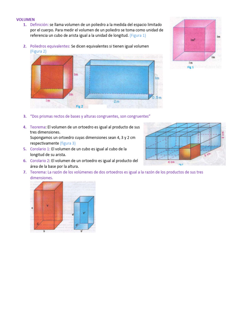 GEOMETRIA Volumen | PDF | Volumen | Geometría