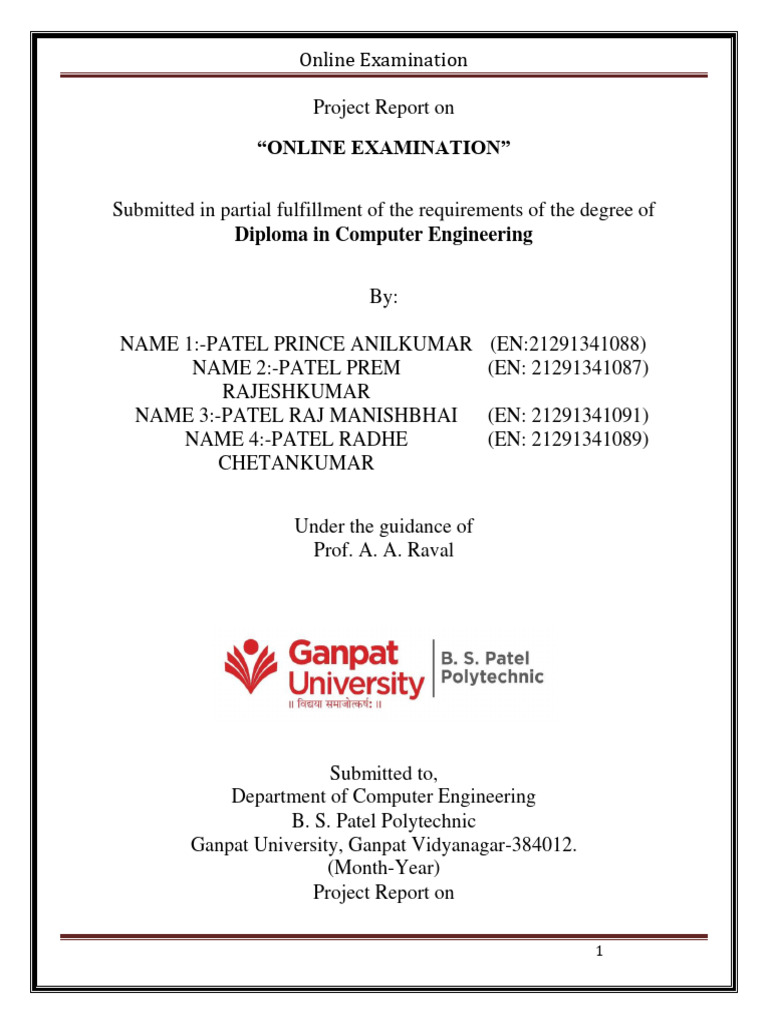 Online Examination 6 | PDF | Use Case | My Sql
