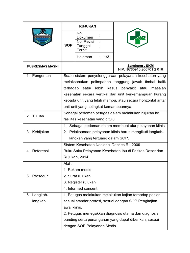 Sop Rujukan | PDF | Pengembangan Diri | Sains & Matematika