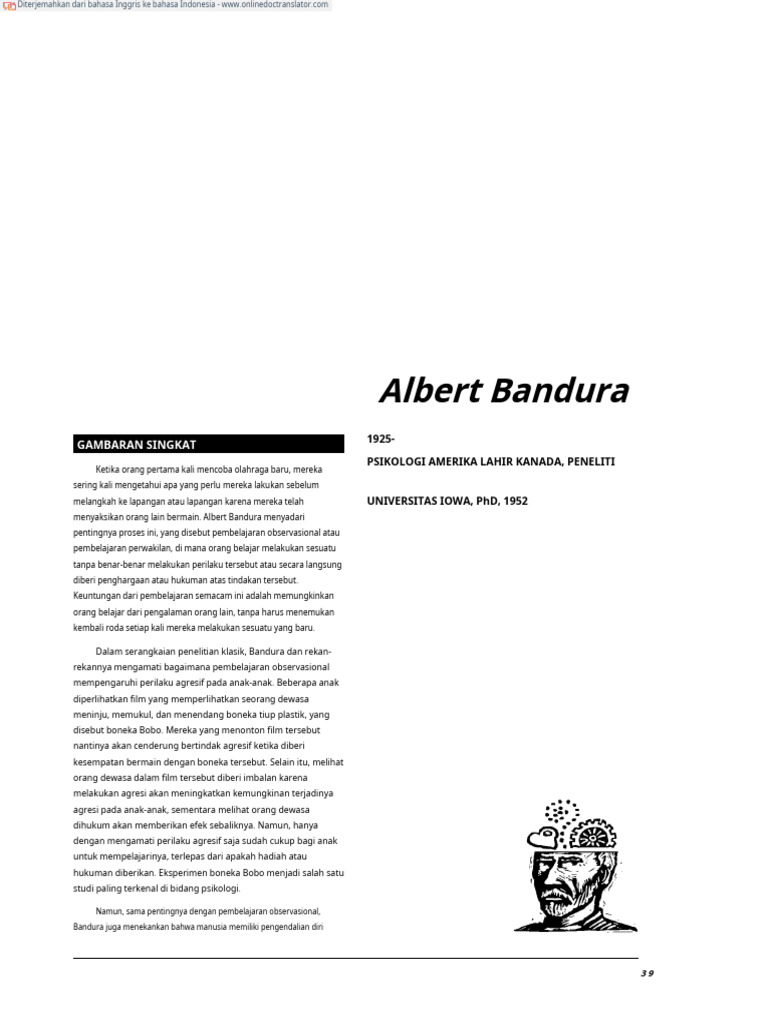 Pembelajaran Observasional Bandura | PDF