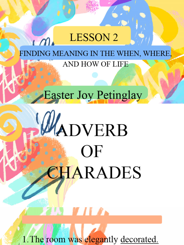 GRADE 9 ENGLISH - Lesson 2 | PDF | Adverb | Semantic Units