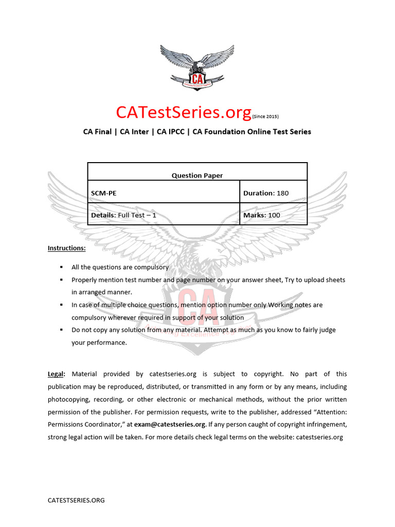 Final New Scmpe Full Test 1 Nov 2023 Test Paper 1689226950 | PDF ...
