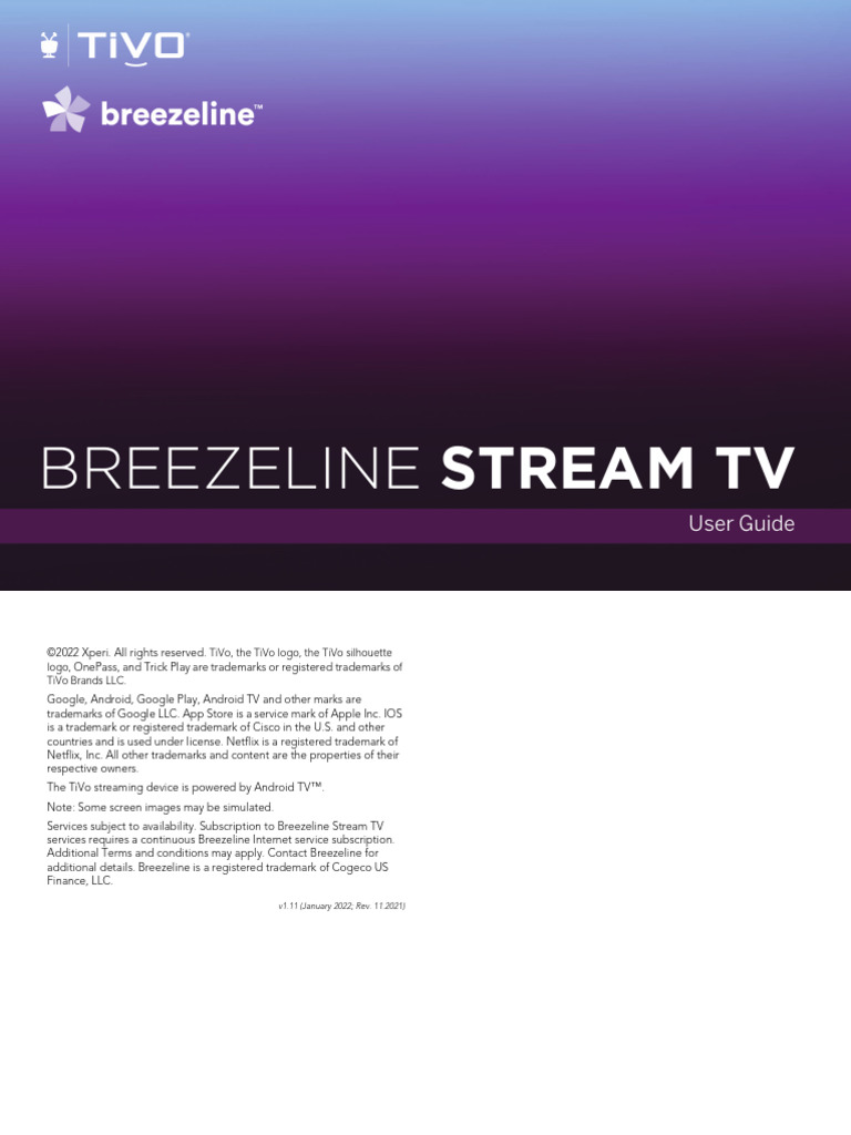 Stream TV TiVo User Guide | PDF | Google Play | Video On Demand