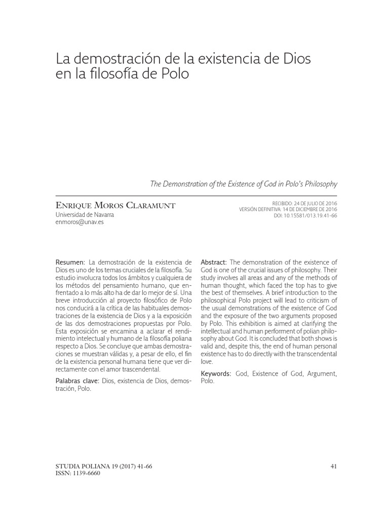 La Demostracion de La Existencia de Dios | PDF | Existencia | Metafísica