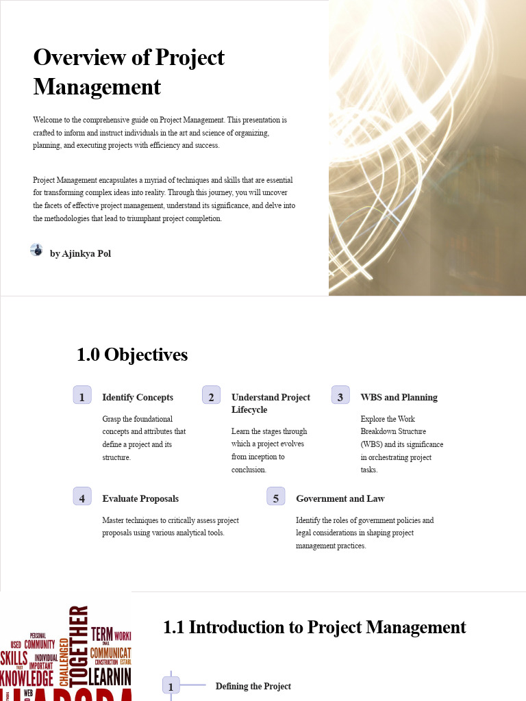 Overview of Project Management | PDF | Project Management | Feasibility ...