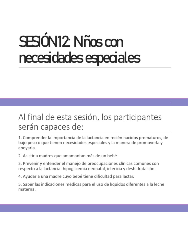 Niños Con Necesidades Especiales | PDF | Amamantamiento ...