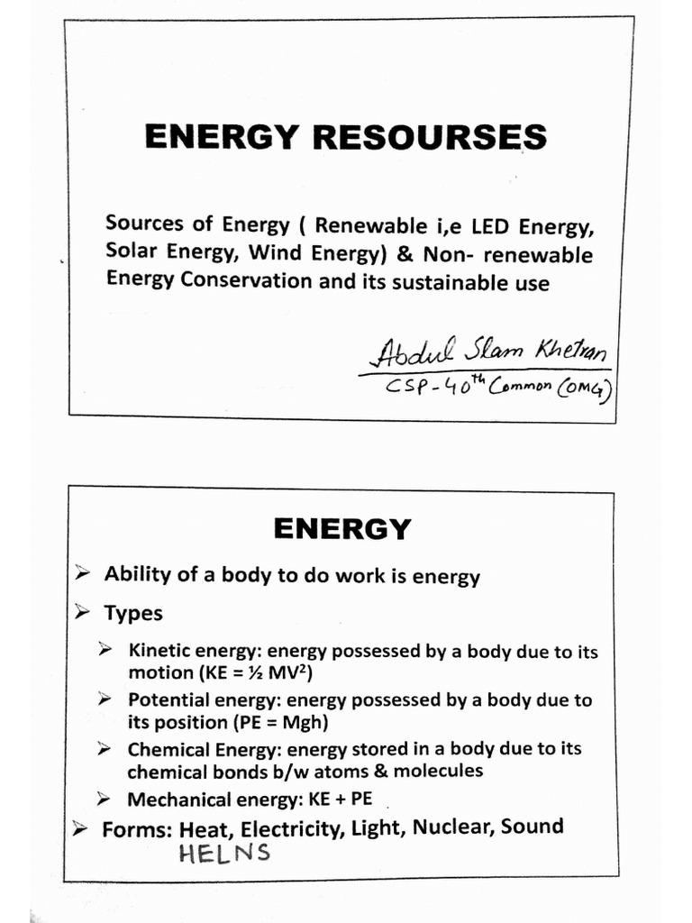 CSS - Energy Resources (GSA) (Free Download) | PDF