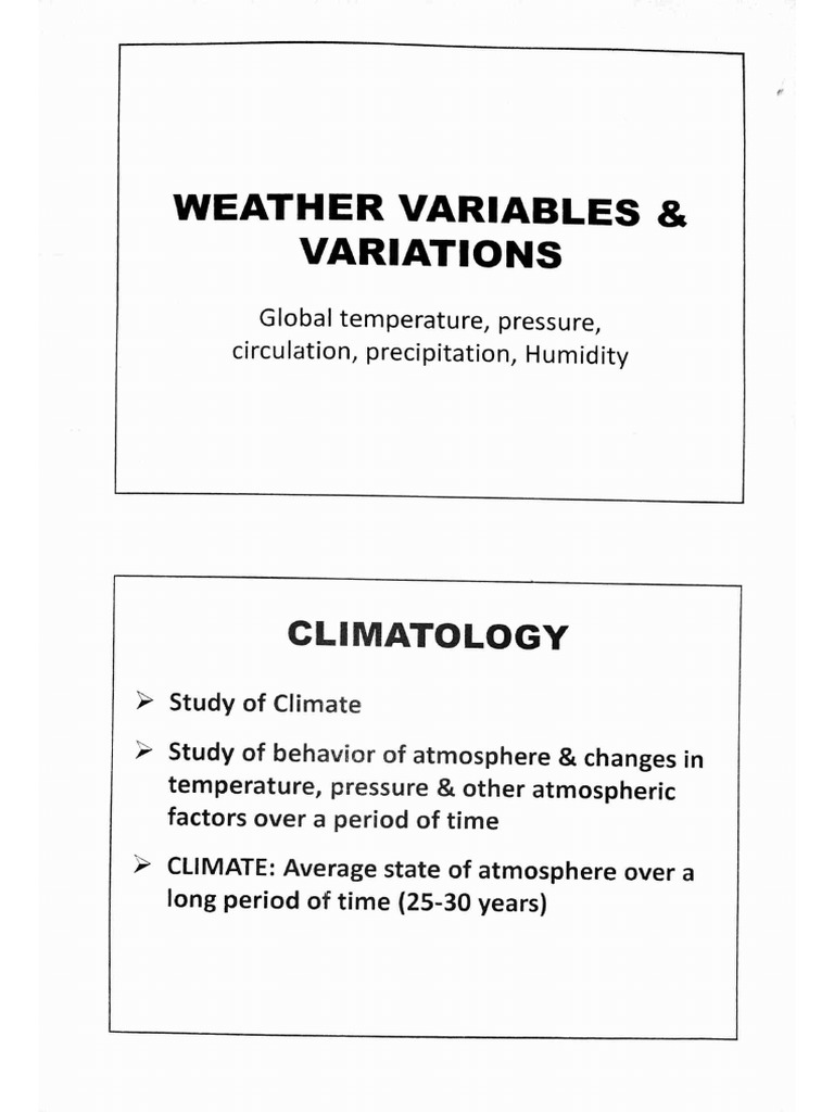 CSS - Weather Variables and Variations (GSA) (Free Download) | PDF