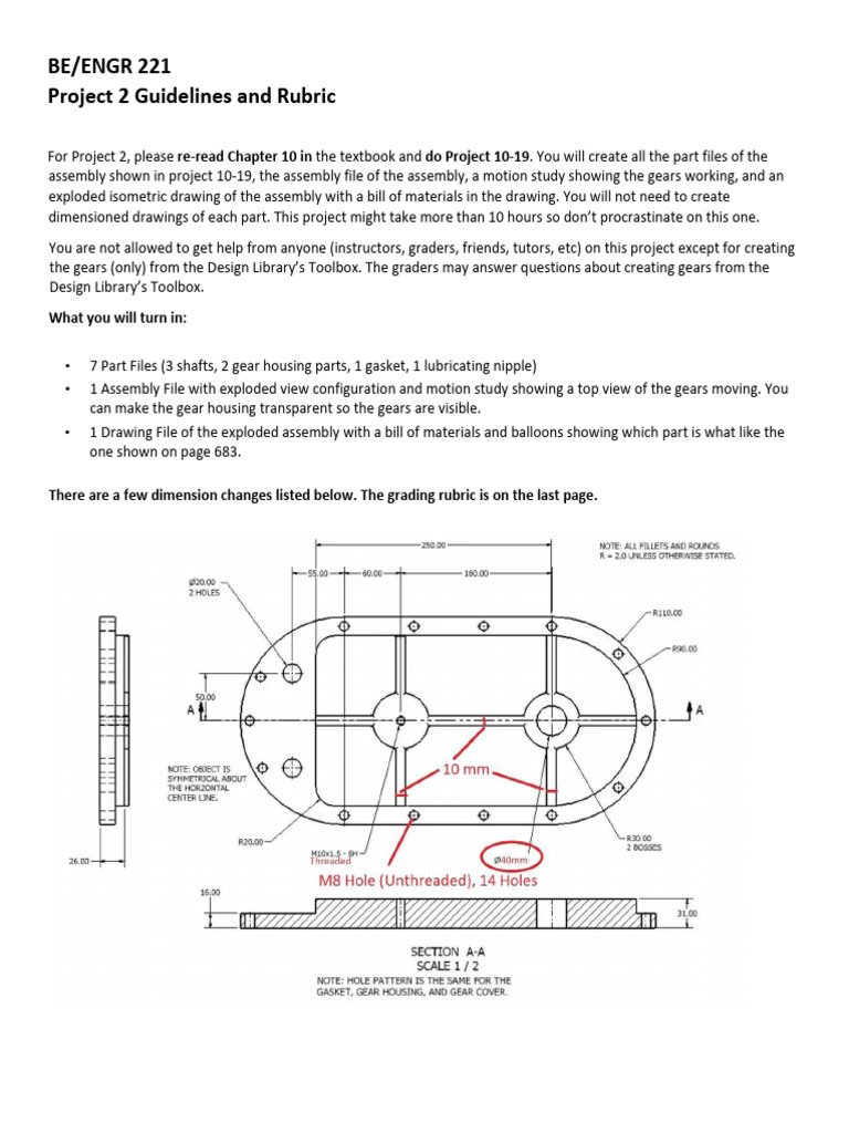 Be 221 Project 2 Guidelines and Rubric - 1701483689921 | PDF | Gear ...