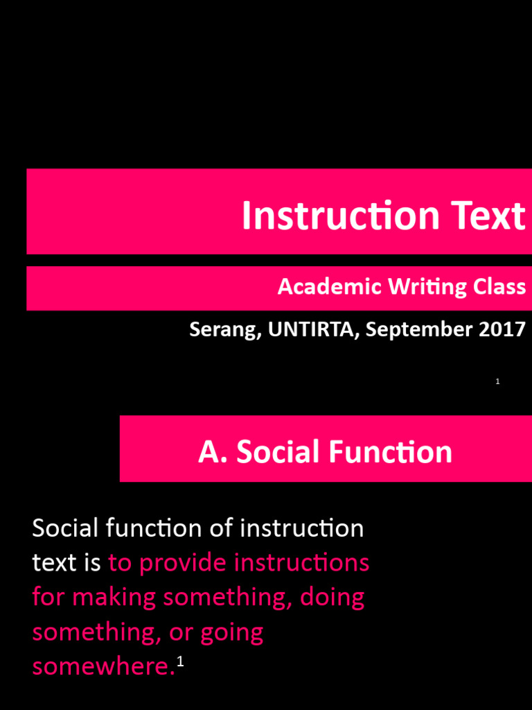 Instruction Text - Academic Writing Class | PDF | Human Communication ...