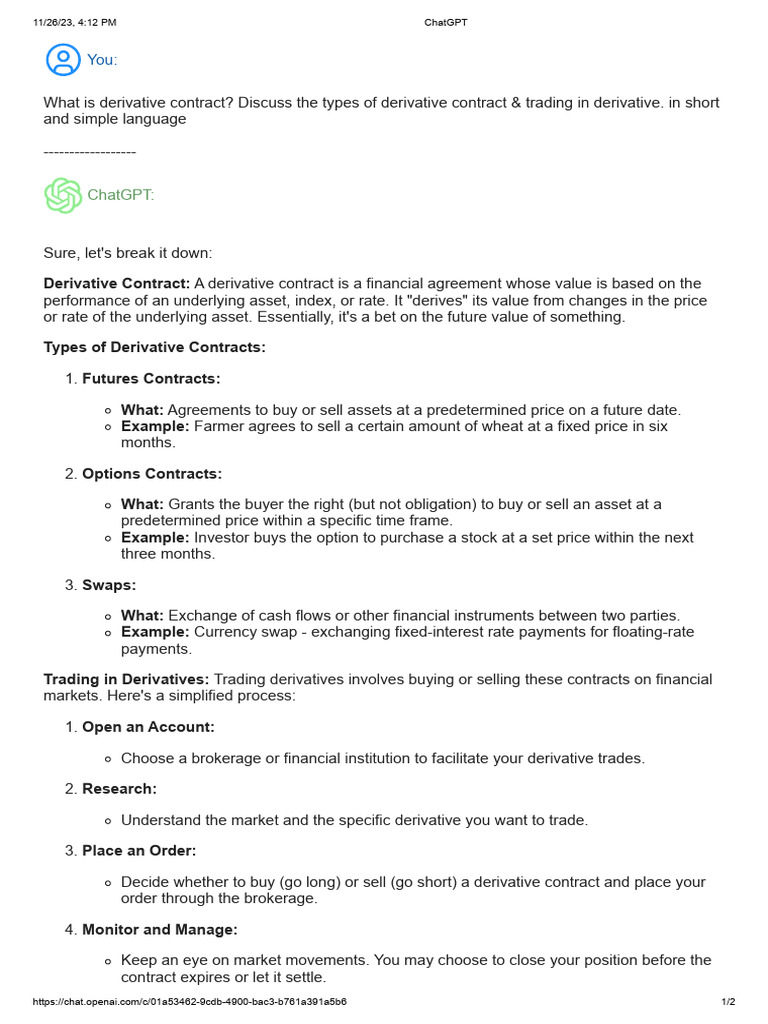 ChatGPT 16 | PDF | Derivative (Finance) | Swap (Finance)