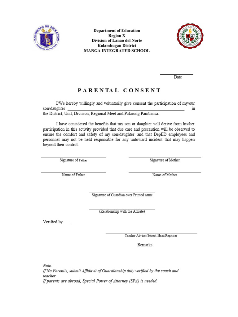 Parental Consent | PDF