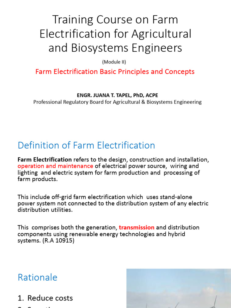 Farm Electrification Training Overview | PDF | Incandescent Light Bulb ...