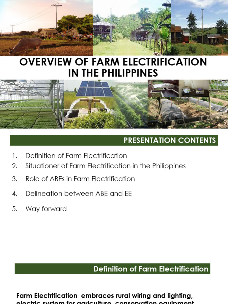 Overview of Farm Electrification | Download Free PDF | Electrification ...