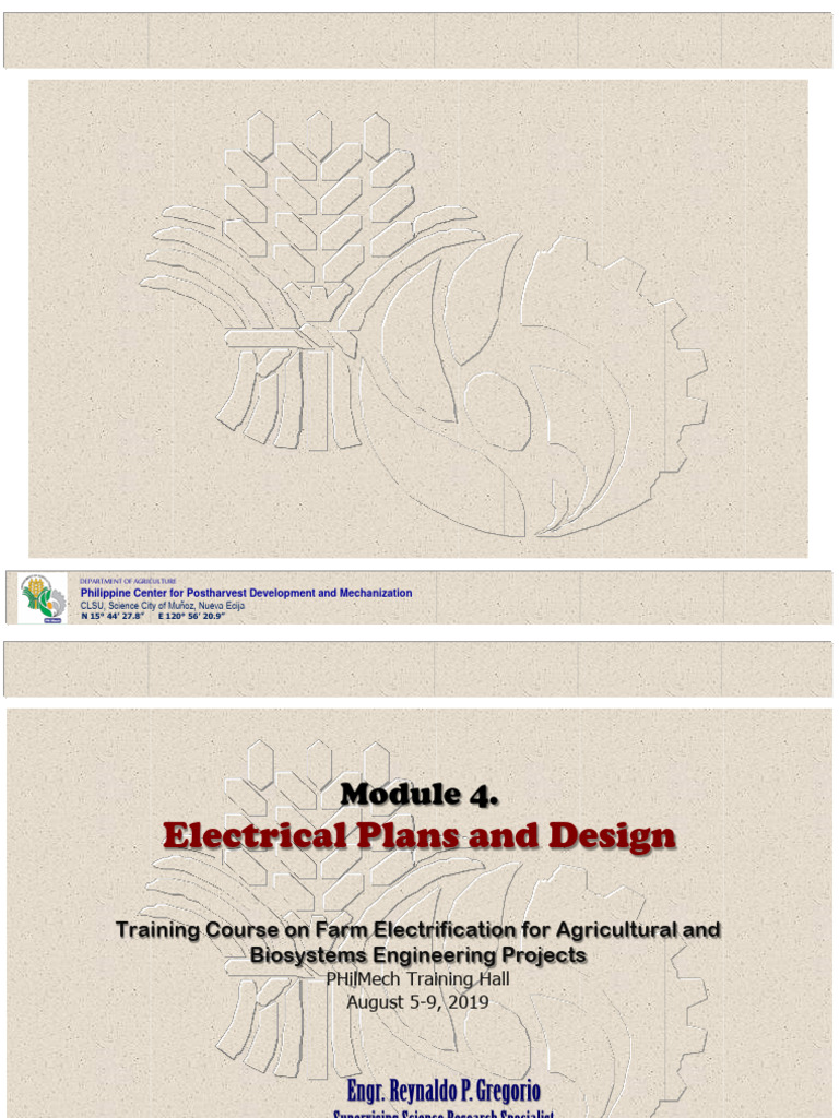 Module 4. Electricity Plans and Designs | PDF | Electrical Conductor | Electric Motor