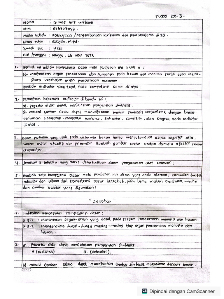 Tugas 3 Kurikulum, Dimas | PDF