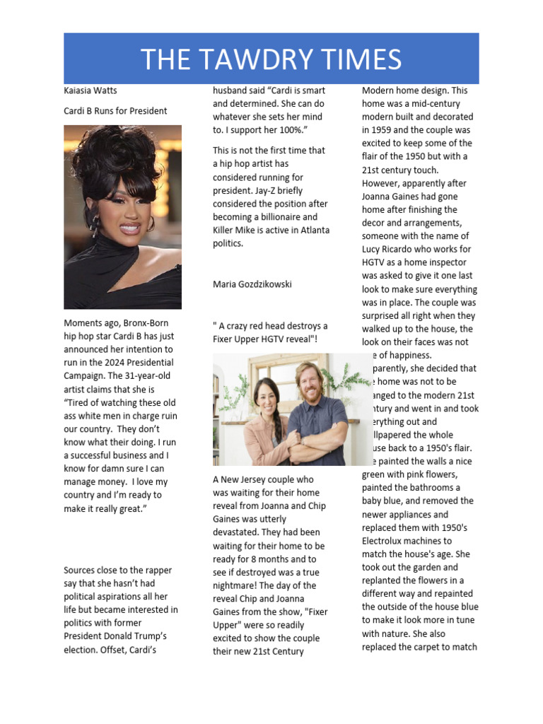 Annotated-Celebrity 20gossip 20assignment | PDF