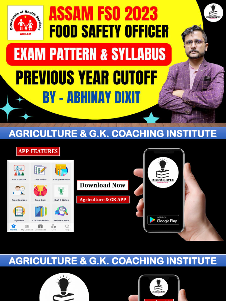 Assam Fso Syllabus | PDF | English Language | Food Safety