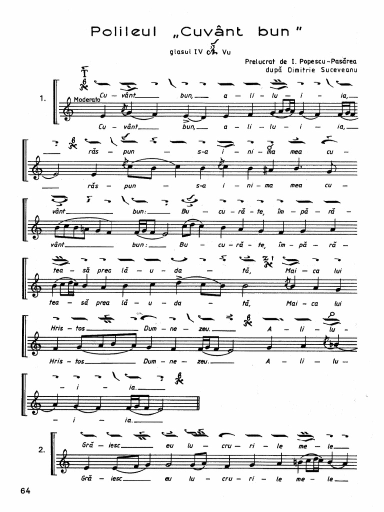 Cuvânt Bun gl.5 (p.75) From Noul Idiomelar Ed. IBMBOR Bucuresti 2007 | PDF
