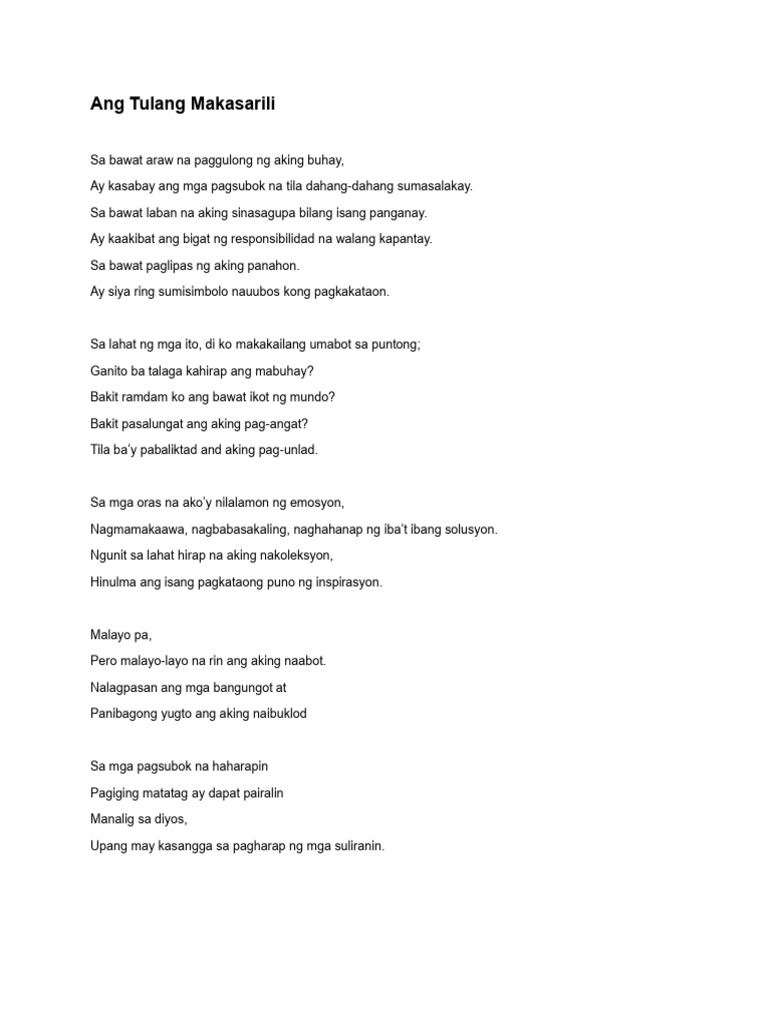 Ang Tulang Makasarili | PDF
