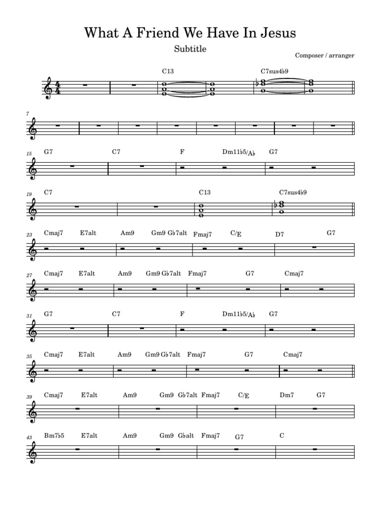 What A Friend We Have In Jesus Pdf