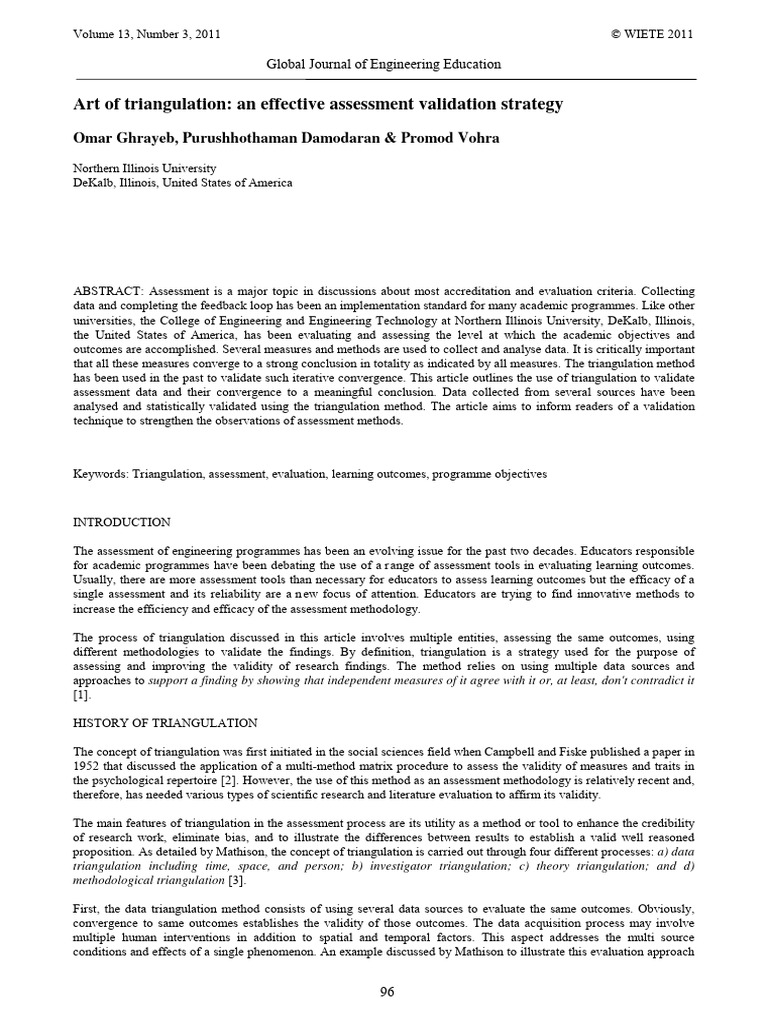 Art of Triangulation An Effective Assessment Validation Strategy | PDF ...