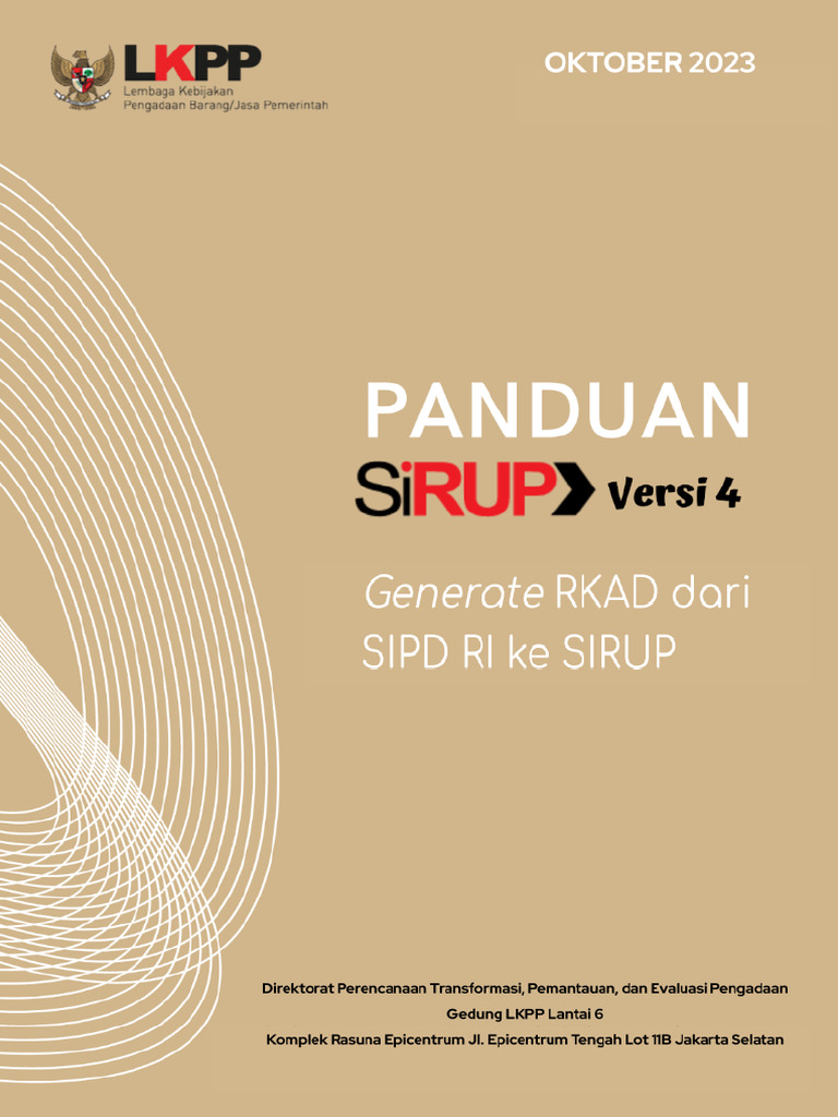 Panduan Aplikasi SIRUP | PDF