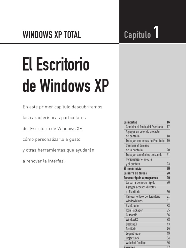 Manual Users - El Escritorio de Windows XP | PDF | Point and Click ...
