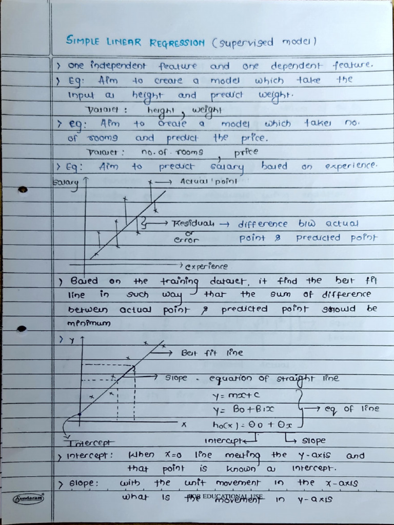 Linear Regression Machine Learning Model | PDF | Errors And Residuals ... Linear Regression Machine Learning Model | PDF | Errors And Residuals ...