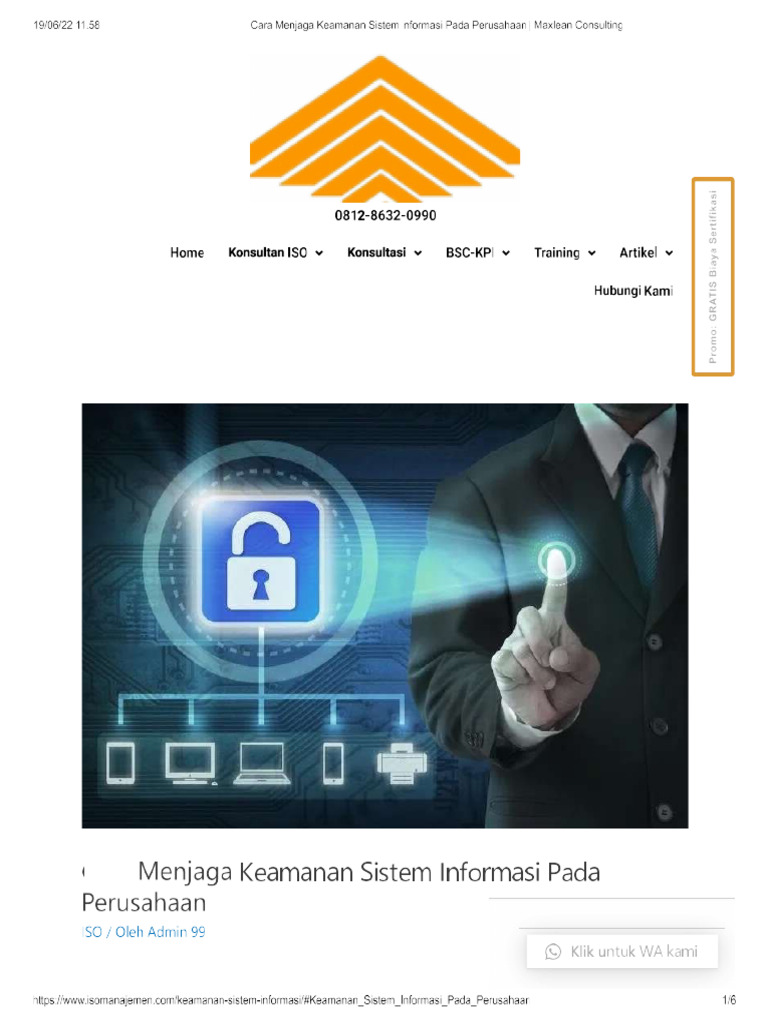 Cara Menjaga Keamanan Sistem Informasi Pada Perusahaan | PDF