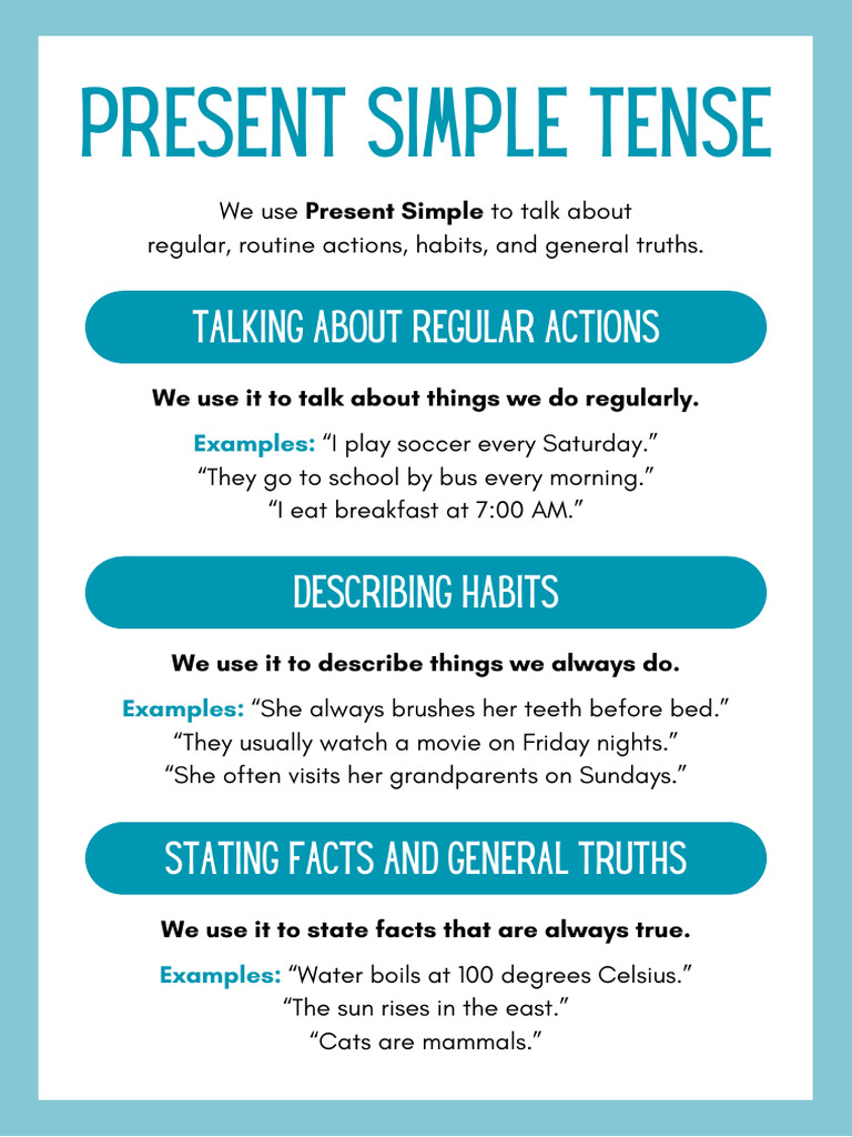 Understanding Present Simple Tense | PDF | Verb | Linguistics