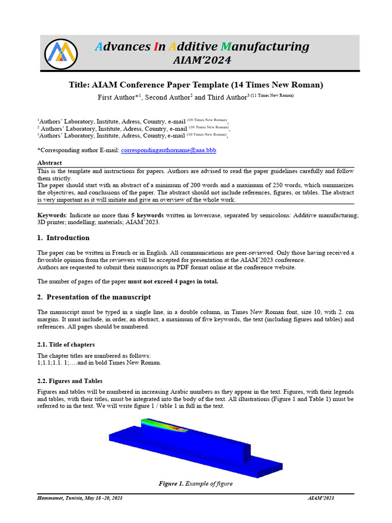 English Template AIAM 2024-VF | PDF | Times New Roman | Writing