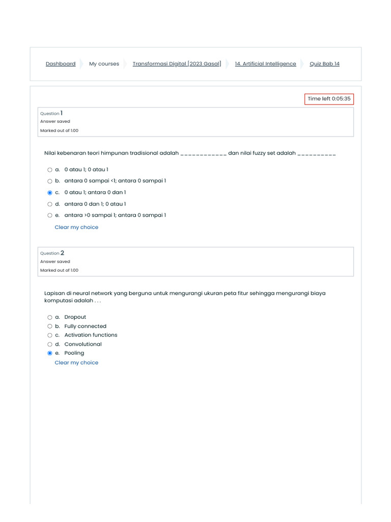 TD - Quiz Bab 14 (Page 1 of 2) | PDF