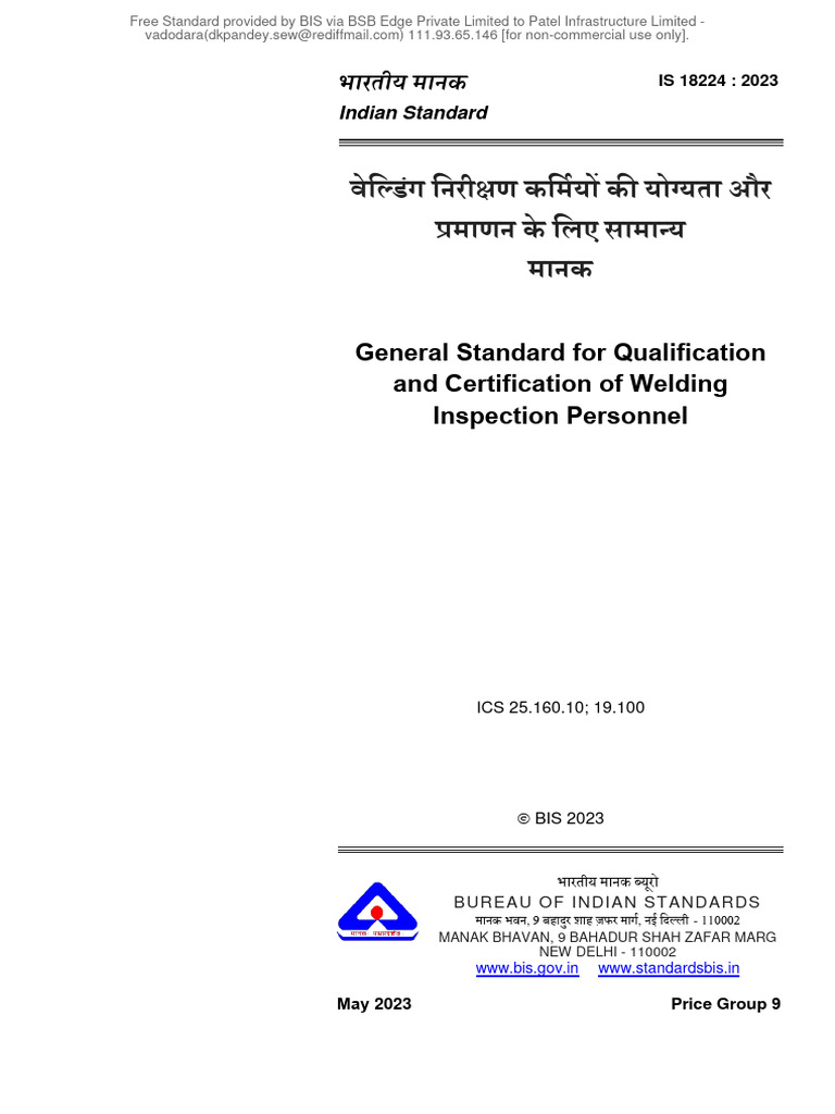 General Standard For Qualification and Certification of Welding ...
