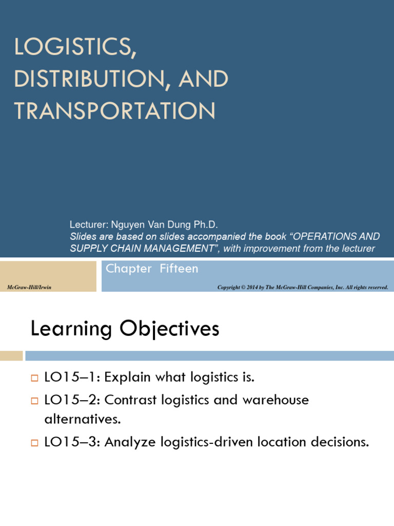 IPPTChap015 Logistics, Distribution, and Transportation Final | PDF ...