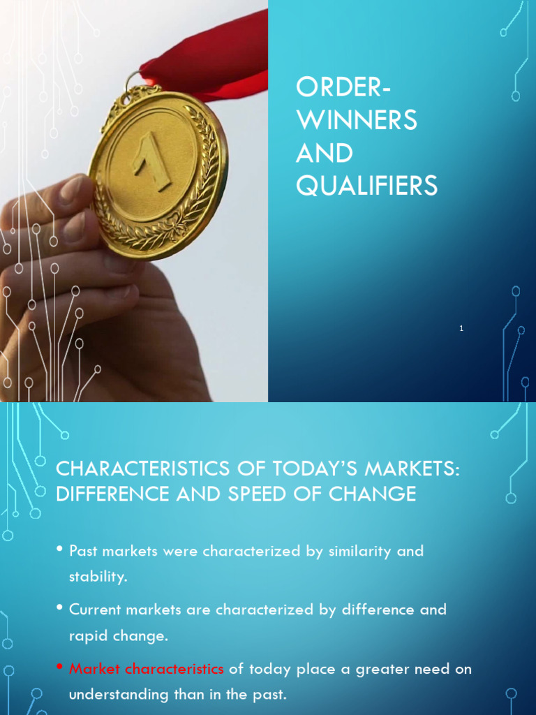 Order Winner and Qualifier | PDF | Product (Business) | New Product ...