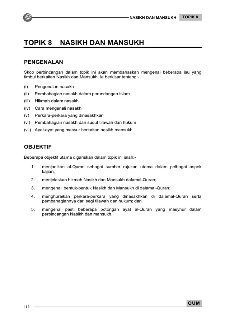 Pemahaman Nasikh dan Mansukh dalam Islam | PDF