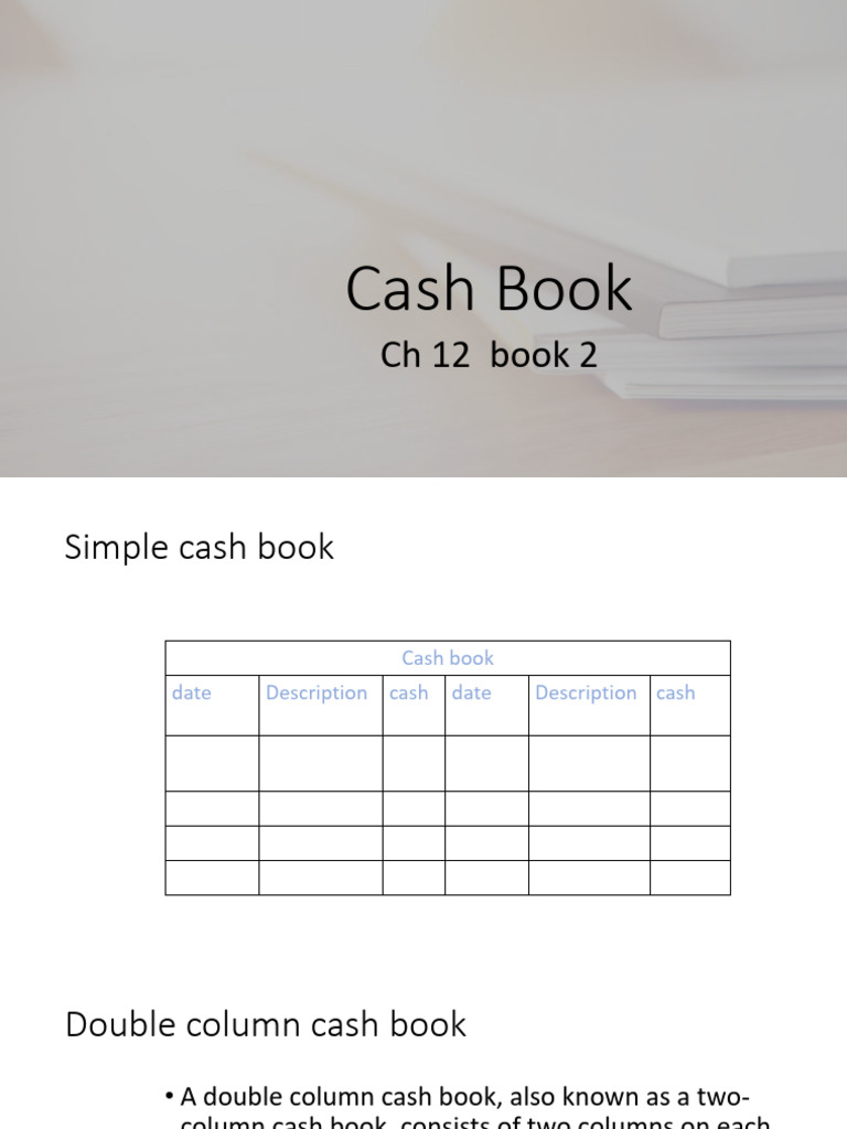 Cash Book Give | PDF | Debits And Credits | Personal Finance