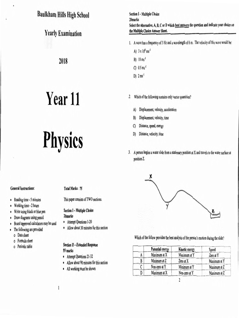 BHHS Physics Y11 2018 Yearly | PDF